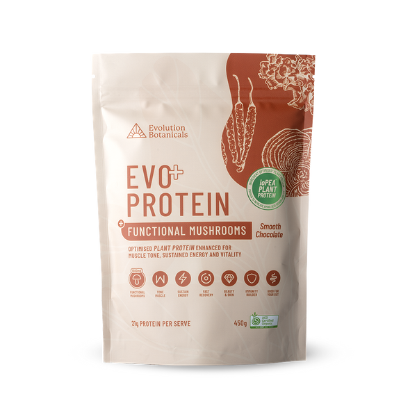 Evo Protein + Mushroom - Smooth Chocolate – Evolution Botanicals